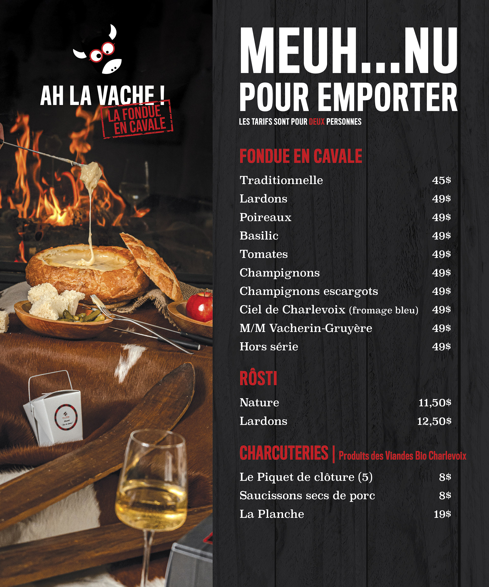 Ah la vache ! – Ah la vache : Un P'tit resto Suisse dans Charlevoix